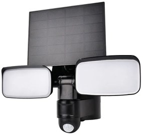 Solight LED solární osvětlení se senzorem, 9W, 850lm, 4000K, Li-Ion, černá