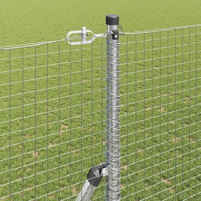 Zemní upevnění svařované drátěné ploty 25 x 1,5 m Stříbrná 3351621