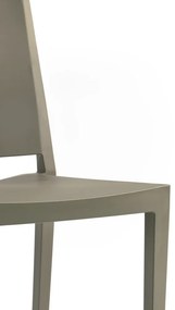 Plastová židle MOSK — nosnost 150 kg, taupe