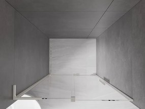 Mexen Velar L, posuvné sprchové dveře do otvoru 110 cm, 8mm čiré sklo, broušená ocel, 871-110-003-01-97