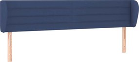 Čelo postele typu ušák modré 183x23x78/88 cm textil 3117304