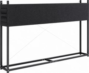 Outsunny Stojan na palivo 202 x 25 x 113 cm, stojan na dřevo s 600D Oxford krytem, ocelový rám do 500 kg, černý