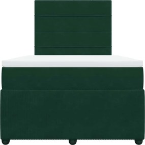 Box spring postel s matrací tmavě zelená 120 x 200 cm samet 3294613