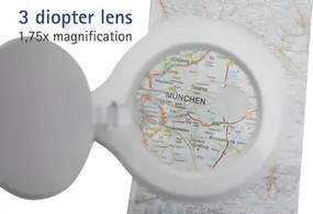 Maul Iris 8261202 bílá / LED lampa s lupou / stmívatelná