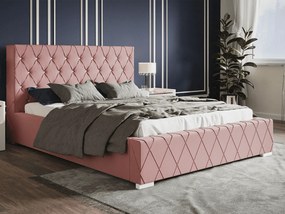 Velká luxusní postel 200x200 cm Emily Barva: Růžová - Jasmine 61