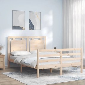 Rám postele s čelem 120 x 200 cm masivní dřevo,  3194046 HangarStore.cz