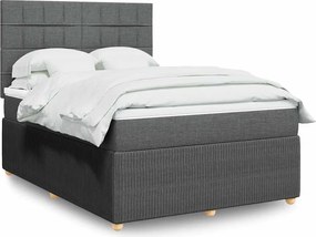Box spring postel s matrací tmavě šedá 160x200 cm textil 3292108
