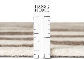 Bílý/hnědý oboustranný/ručně tkaný vlněný koberec 120x180 cm Vika – Hanse Home