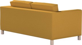 Potah na pohovku IKEA  Karlanda rozkládací, krátký barva žlutá látka pletený vzor