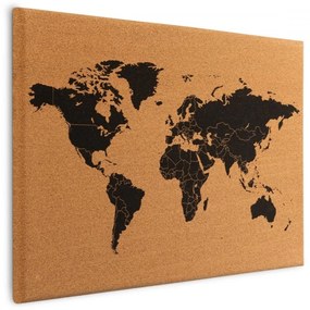 ALLboards korková nástěnka mapa světa 60 x 40 cm,TK64_MAP