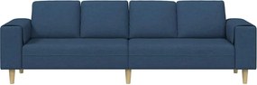 Pohovka do obývacího pokoje Modrá 250 x 77 x 76 cm Polyester 3335088
