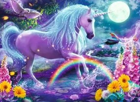 Ravensburger Třpytivé puzzle Zářící jednorožec / 100 dílků / od 6 let