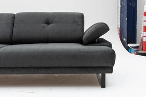 Atelier del Sofa 3-místná pohovka Mustang - Anthracite, Antracitová