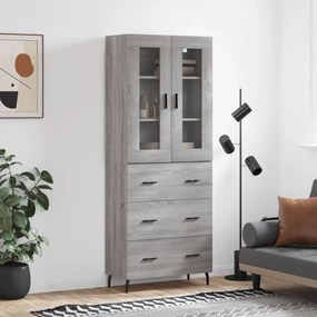 Skříň highboard šedá sonoma 69,5 x 34 x 180 cm kompozitní dřevo 3198423
