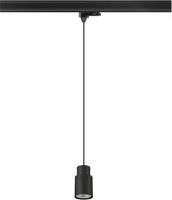 Lištové závěsné svítidlo SLV PURI 2.0 Tube GU10 6W 200cm černé 1008275 bez žárovky