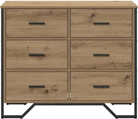 Příborník 6-Zásuvka Artisanový dub 91 x 35,5 x 74,5 cm 3365604