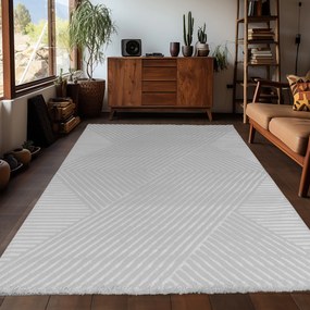 Ayyildiz, Kusový koberec Sahara 1115 Silver, 280x370, šedá, obývací pokoj