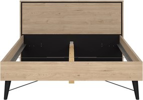 Dvoulůžková postel bez roštu v přírodní barvě 140x200 cm Ry – Tvilum