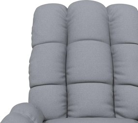 Polohovací křeslo světle šedé textil 289796