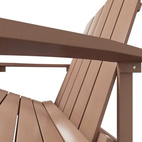 Zahradní křeslo Adirondack s podnožkou HDPE hnědé 318647