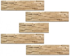 SPLITT MINI WOOD,  DUB PŘÍRODNÍ, 8 řad, štípaný obklad  - balení obsahuje 4,5 kusů panelů (790 x 180 mm)