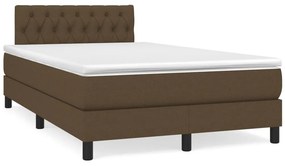 Box spring postel s matrací tmavě hnědá 120x190 cm textil 3269747