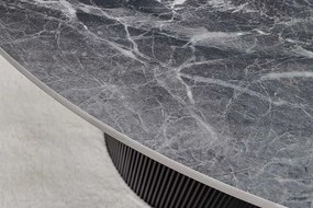 Kulatý jídelní stůl Parthenia 120 cm vzor šedý mramor