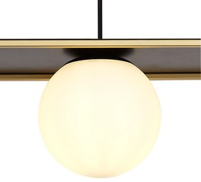Toolight, stropní svítidlo 44x13x15, 5 cm 3xG9 APP1164-3CP, černá-zlatá, OSW-14017