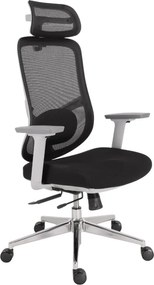 Kancelářská ergonomická židle Neoseat ALLY WHITE — černá / bílá, nosnost 150 kg
