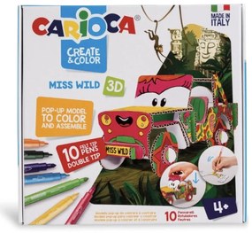 Carioca create & color 3d ms. wild toys