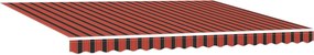 Stahovací markýza Oranžová a hnědá 450 x 300 x 165 cm 3330888
