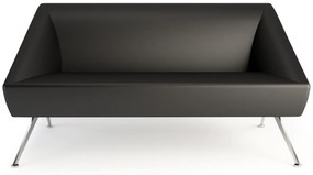 LUXY - Dvoumístná sedačka AMARCORD s chromovou podnoží