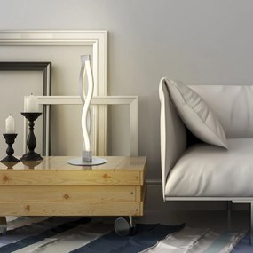 Mantra 4862 Sáhara, stolní LED lampička, 6W LED, kombinace stříbrné a chromu, výška 42cm