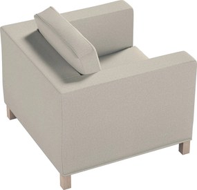 Potah na křesko IKEA Karlanda, krátký barva béžová látka pletený vzor