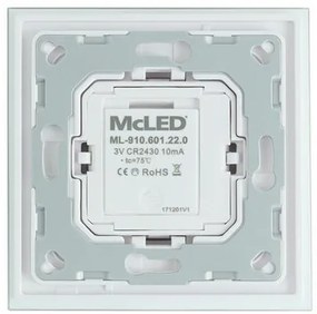 RF nástěnný ovladač McLED řízení jasu 1 kanál ML-910.601.22.0