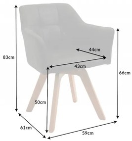 Designová otočná židle Galileo antik šedá