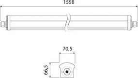 Zářivka LED McLED INDUS 1,5M 22/43W 4000K neutrální bílá IP66 ML-414.238.89.0