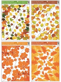 Statické okenní dekorace Barevné listí mix
