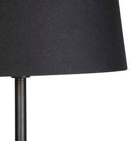 Moderní stojací lampa černá s černým odstínem 45 cm - Simplo