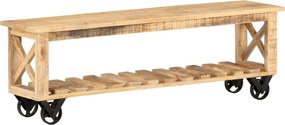 vidaXL TV stolek 130 x 30 x 42 cm hrubé mangovníkové dřevo [320937]