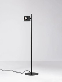 Černá hliníková LED stojací lampa s ohybatelnou konstrukcí/stmívatelná (výška 131 cm) Kedros – Nova Luce