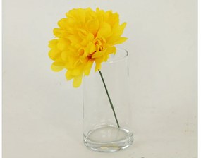 Chryzantéma. Květina umělá vazbová na drátě. Cena za 1ks (balení 12ks polybag) - LS046D-YEL
