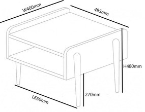 Casarredo - Komfort nábytek Noční stolek BARNY masiv