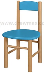 Drewmax AD251 - Dřevěná židlička v.27cm - Modrá