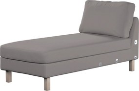 Potah na přídavný šezlong IKEA Karlstad, krátký barva béžová látka pletený vzor