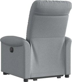 Zvedací polohovací křeslo světle šedé textil 3303254