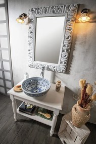 Sapho Cimbura koupelnový stolek 80 x 50 x 75 cm pod umyvadlo starobílá CIM850
