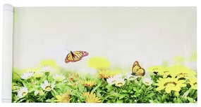 Žluto-zelená plastová balkonová zástěna 500x85 cm Butterfly – Maximex