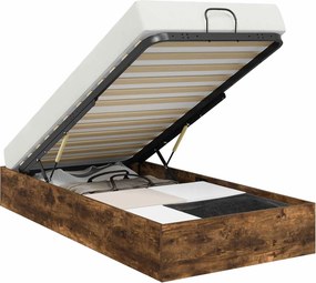 Ottoman postel Uzený Dub 203 x 90 x 25 cm Dřevěný materiál 3409257