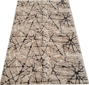 HU Béžový koberec Plush Deluxe Béžovo-mramorový Rozměr: 50x80 cm